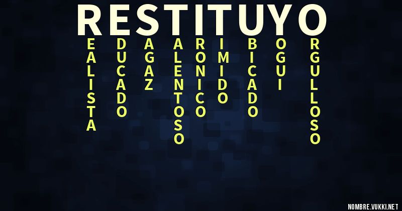 Qué significa restituyo