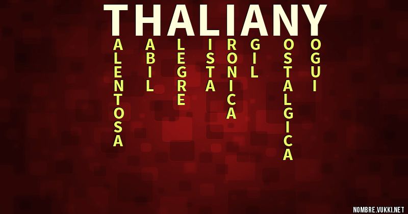 Qué significa thaliany