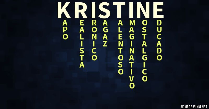Qué significa kristine