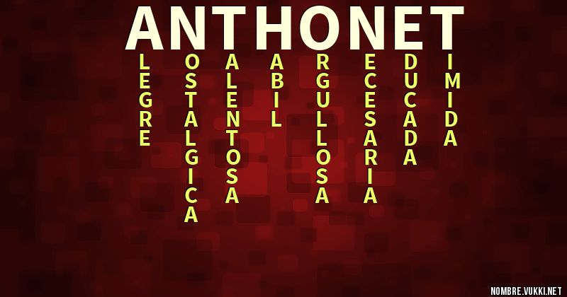 Qué significa anthonet
