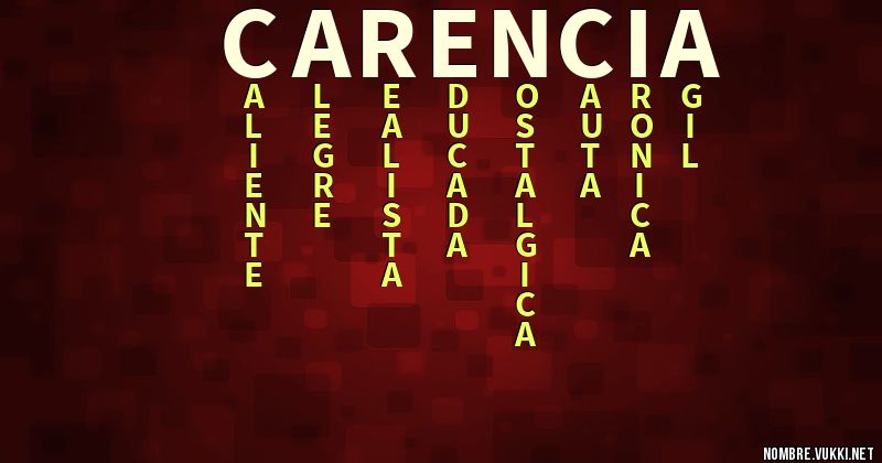 Qué significa carencia