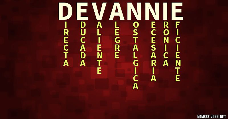Qué significa devannie