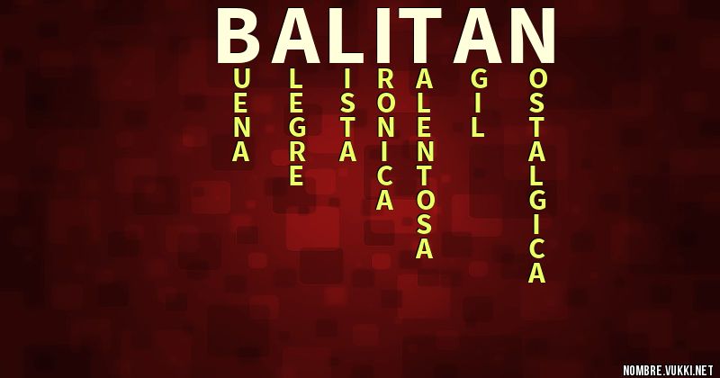 Qué significa balitan