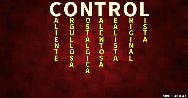 Qué significa control