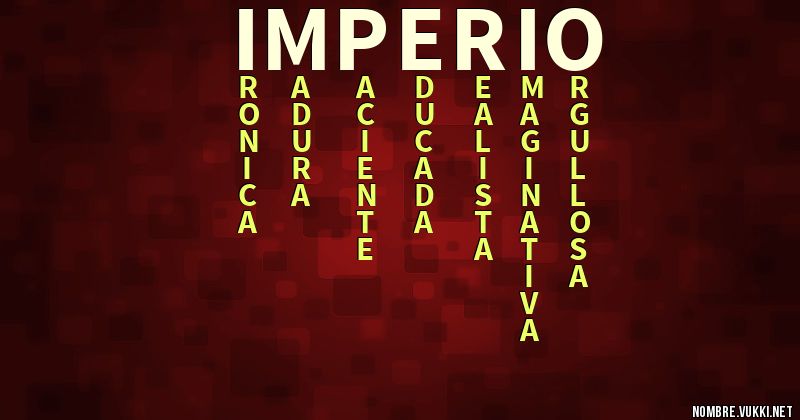 Qué significa imperio