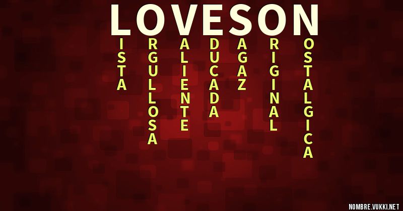 Qué significa loveson