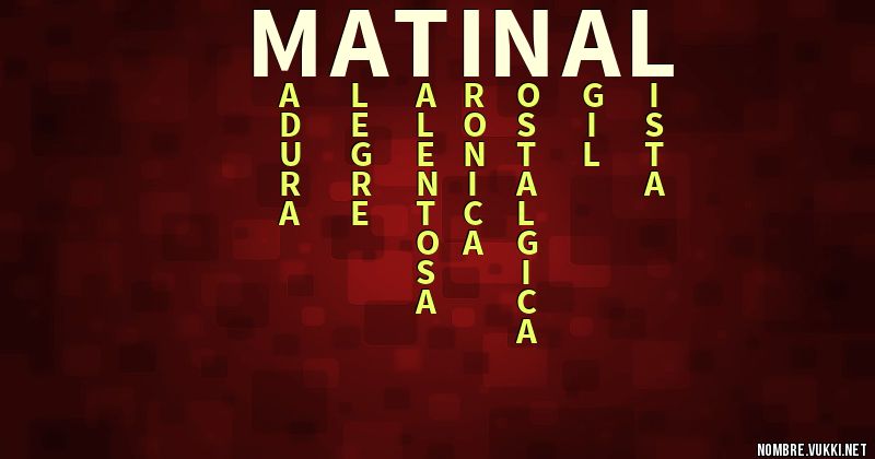 Qué significa matinal