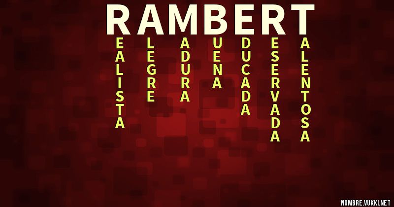 Qué significa rambert