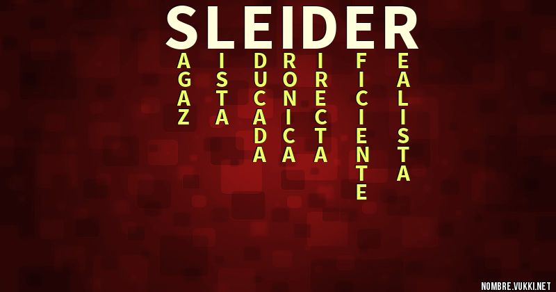Qué significa sleider