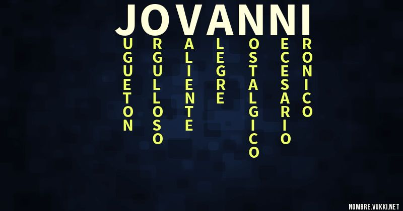 Qué significa jovanni