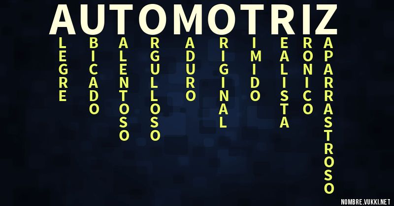 Qué significa automotriz