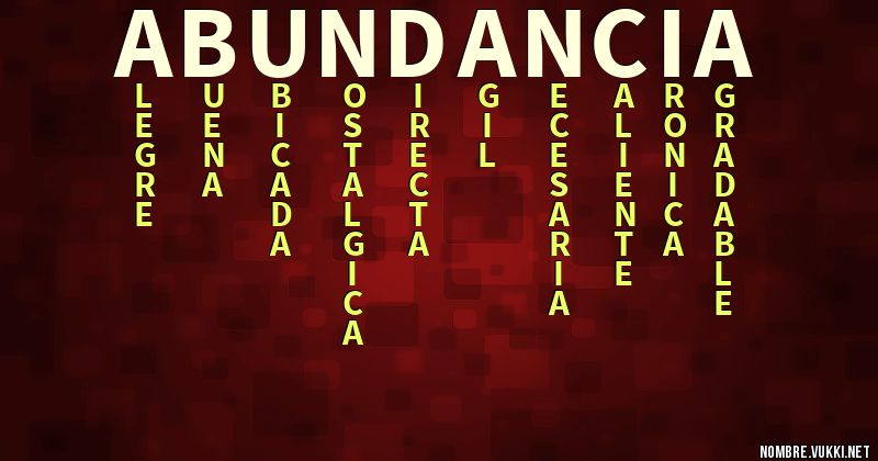 Qué significa abundancia