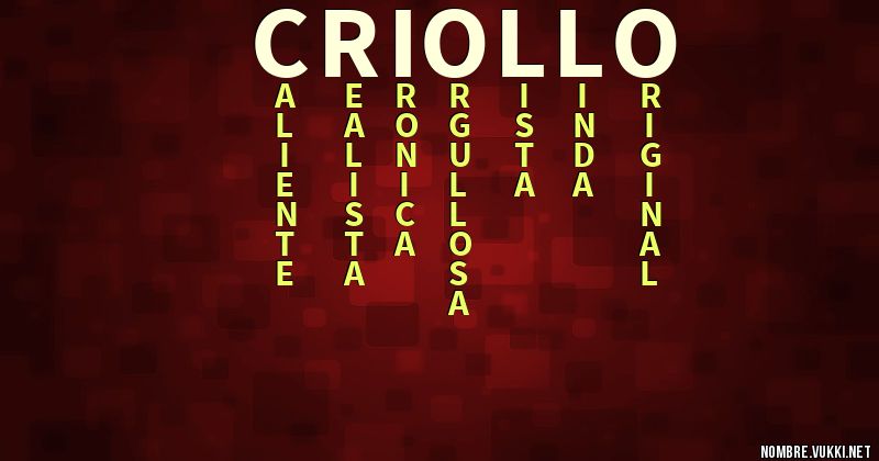 Qué significa criollo