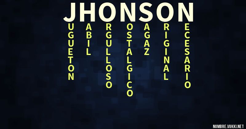 Qué significa jhonson