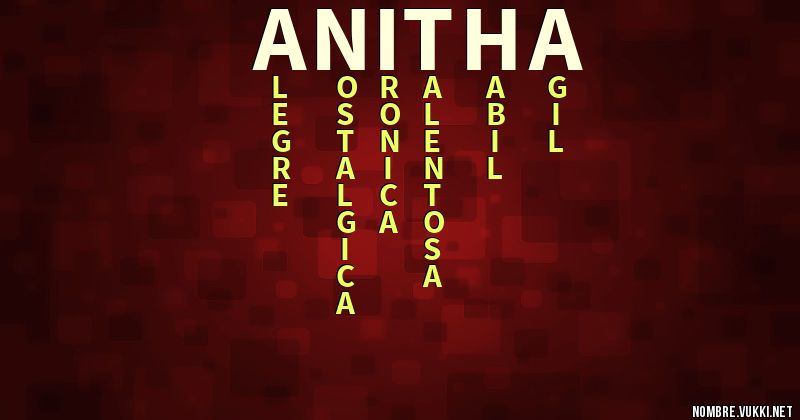 Qué significa anitha