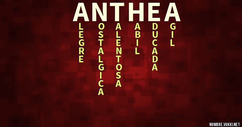 Qué significa anthea