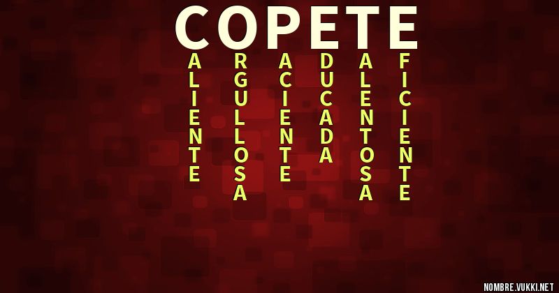 Qué significa copete