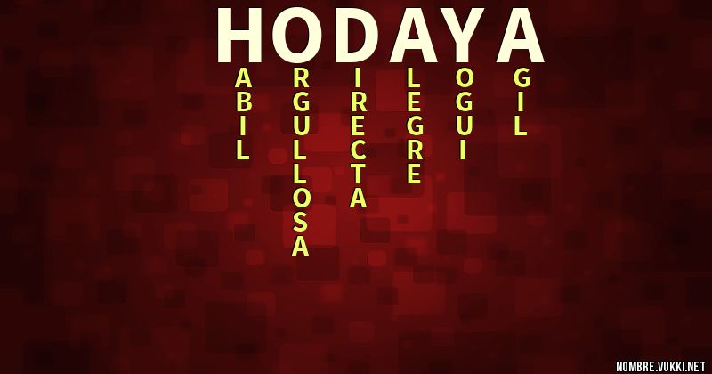 Qué significa hodaya
