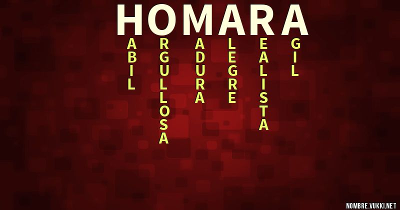 Qué significa homara