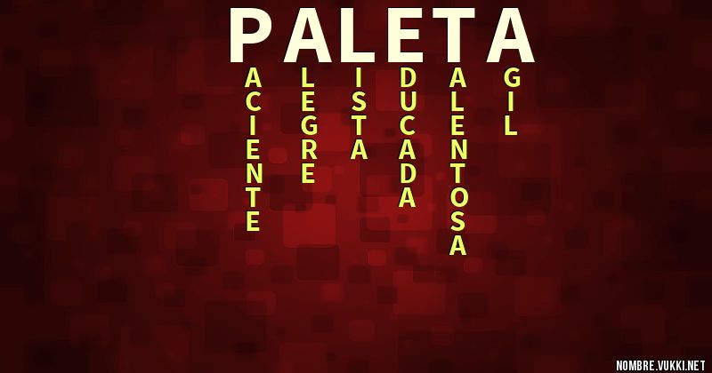 Qué significa paleta