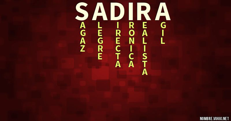 Qué significa sadira