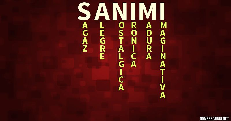 Qué significa sanimi