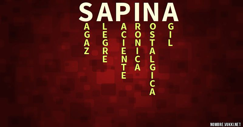 Qué significa sapina