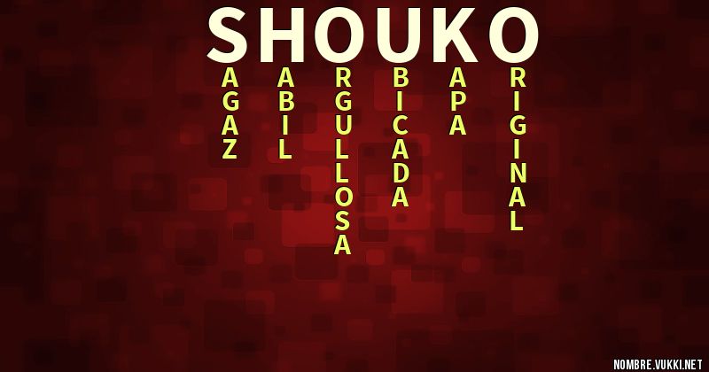 Qué significa shouko