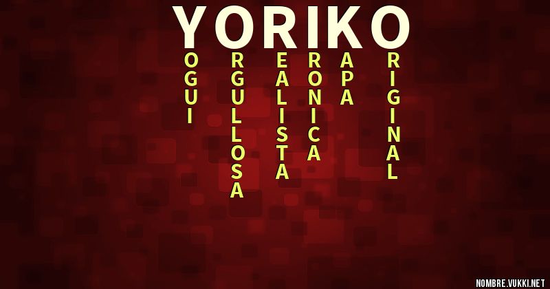 Qué significa yoriko