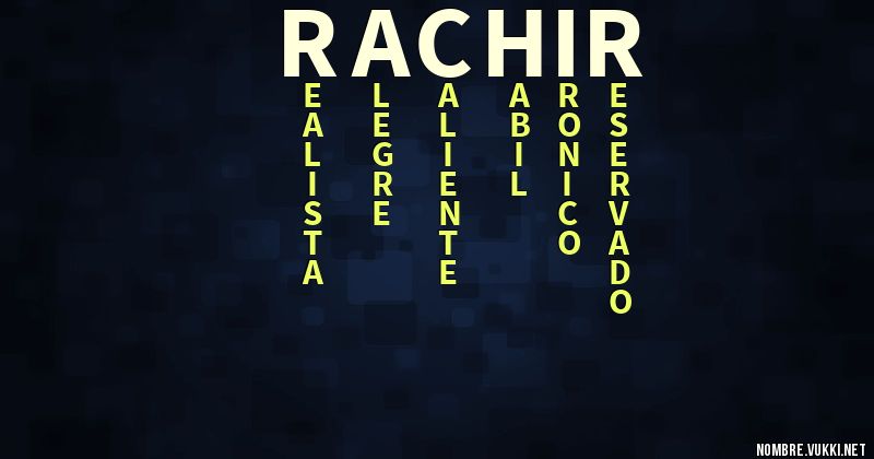Qué significa rachir