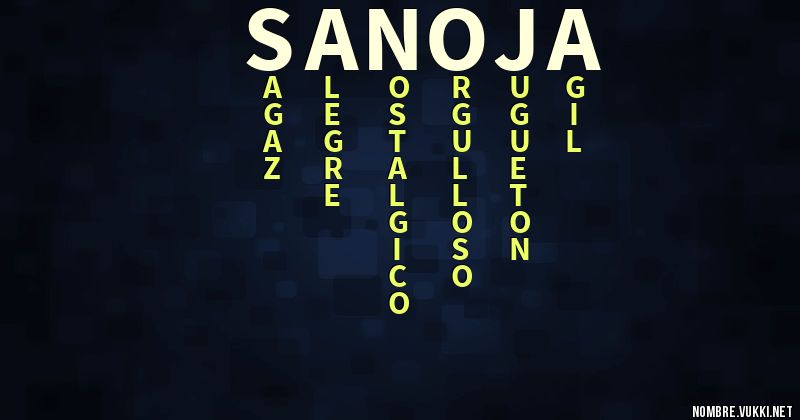 Qué significa sanoja