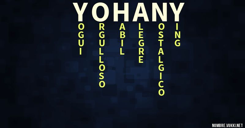 Qué significa yohany