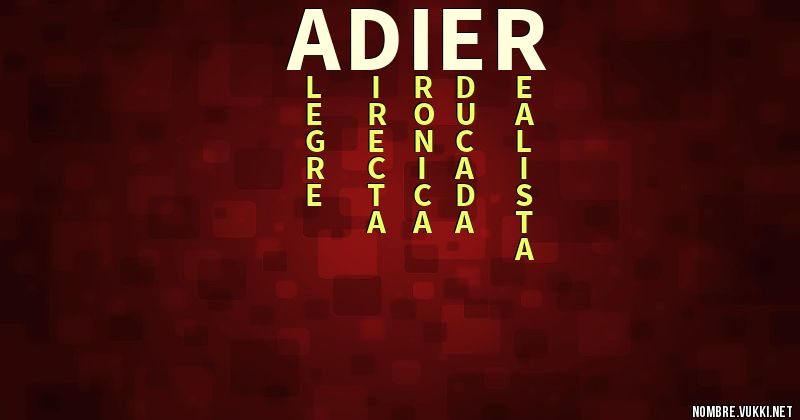 Qué significa adier