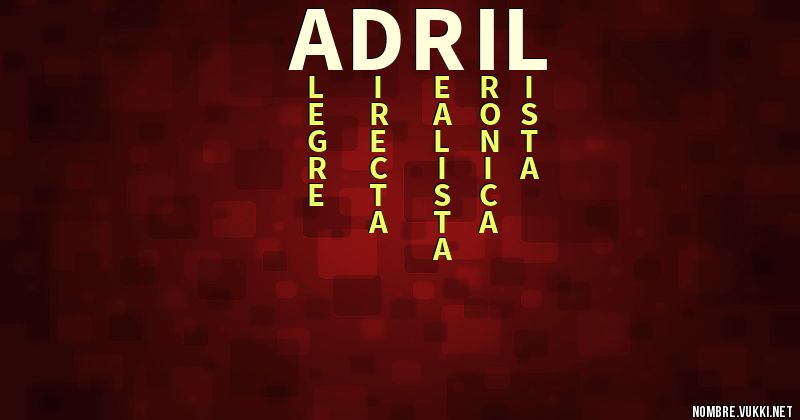 Qué significa adril