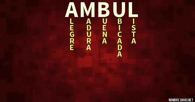 Qué significa ambul