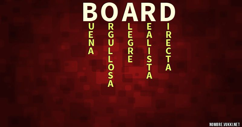 Qué significa board
