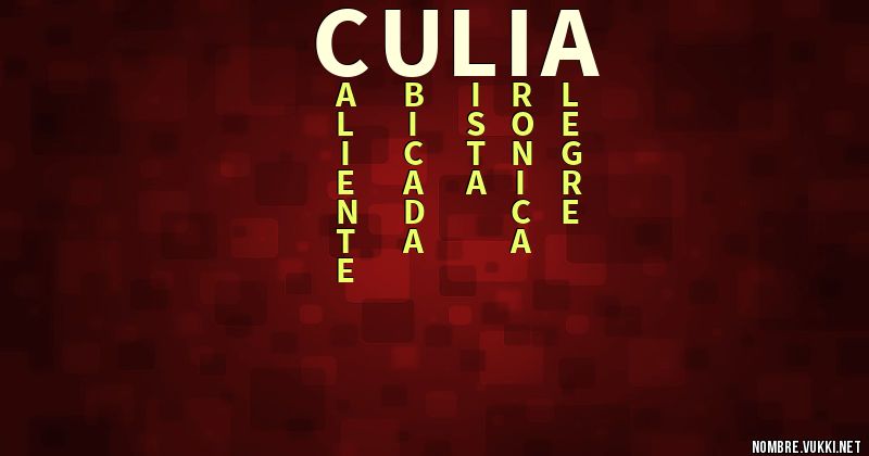 Qué significa culia