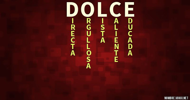 Qué significa dolce
