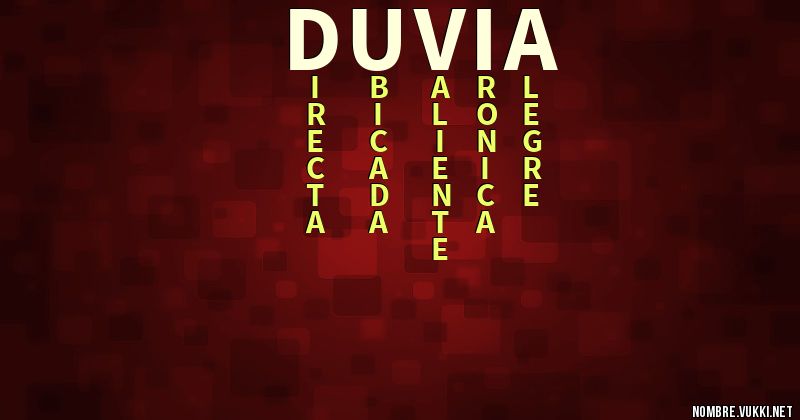 Qué significa duvia