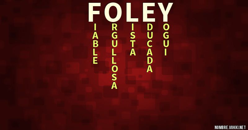 Qué significa foley