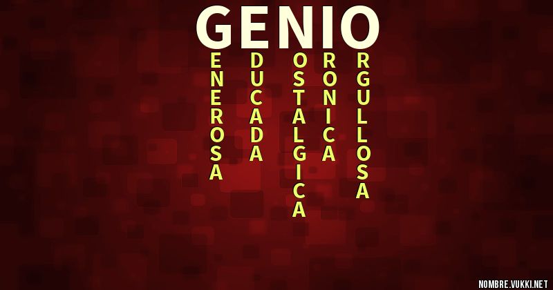 Qué significa genio
