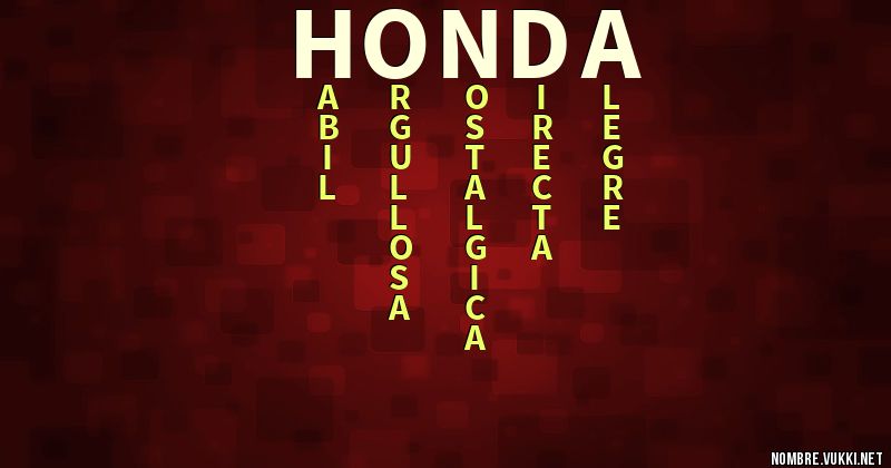 Qué significa honda