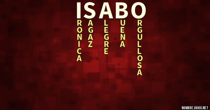 Qué significa isabo