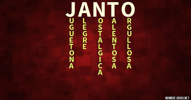 Qué significa janto