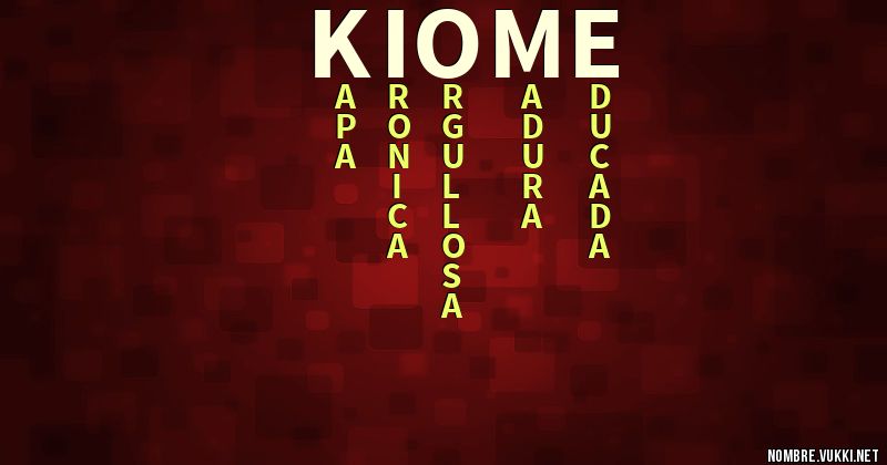Qué significa kiome