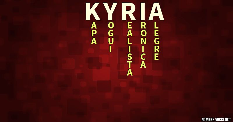 Qué significa kyria