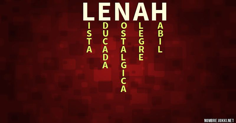 Qué significa lenah