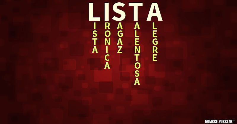 Qué significa lista