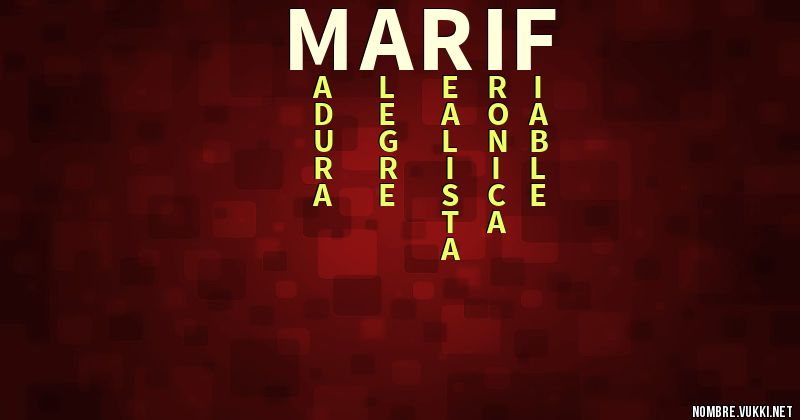 Qué significa marif