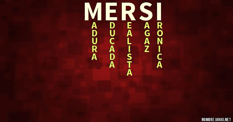 Qué significa mersi
